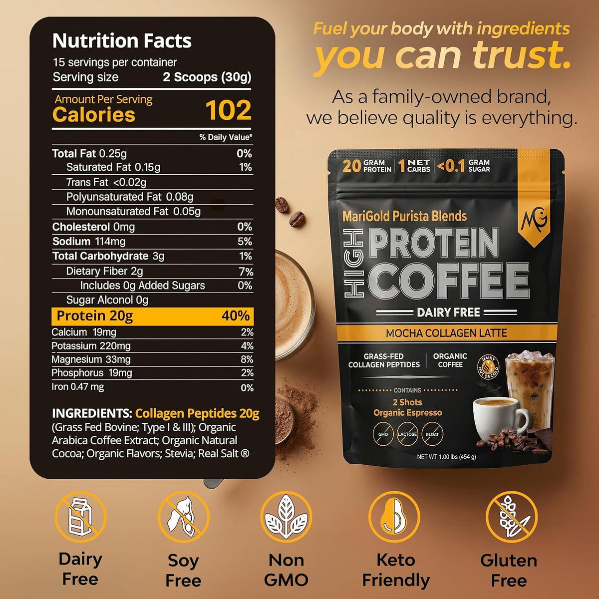 marine collagen coffee for beauty