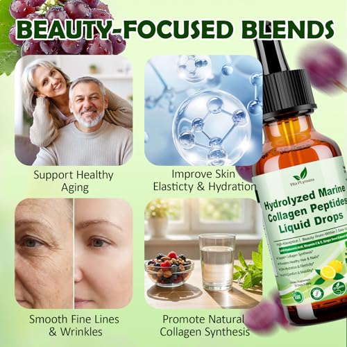 Marine collagen drops for youthful skin