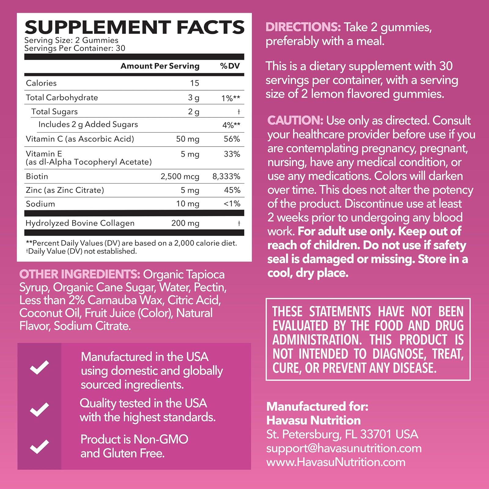 marine collagen gummies with biotin