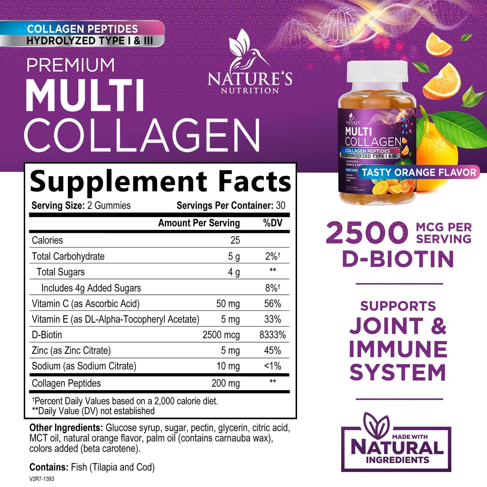 marine collagen gummies with biotin