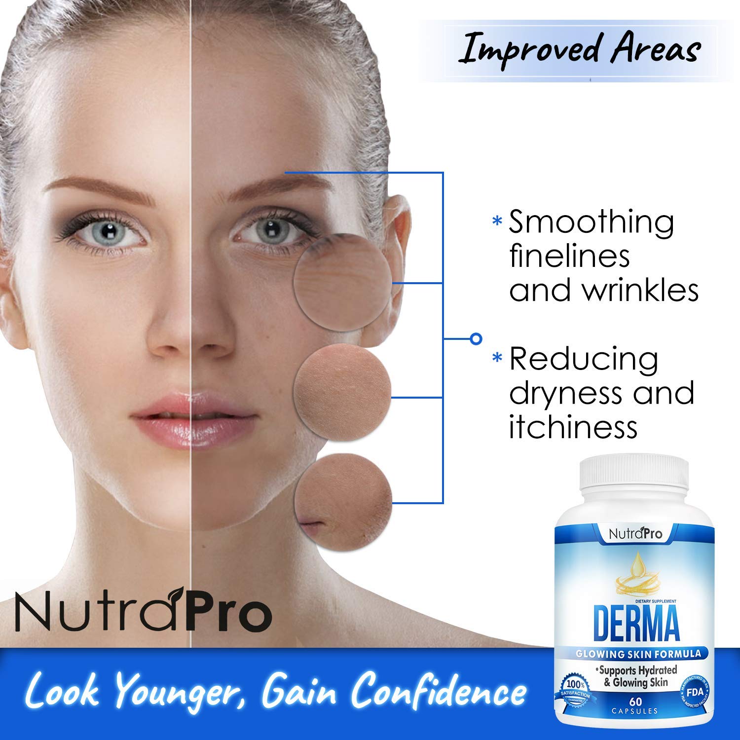 Marine collagen liquid capsules for beauty