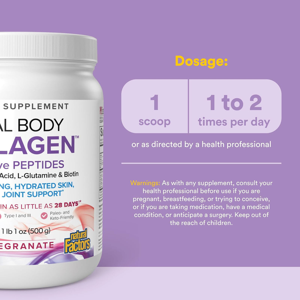 Marine collagen peptides for beauty