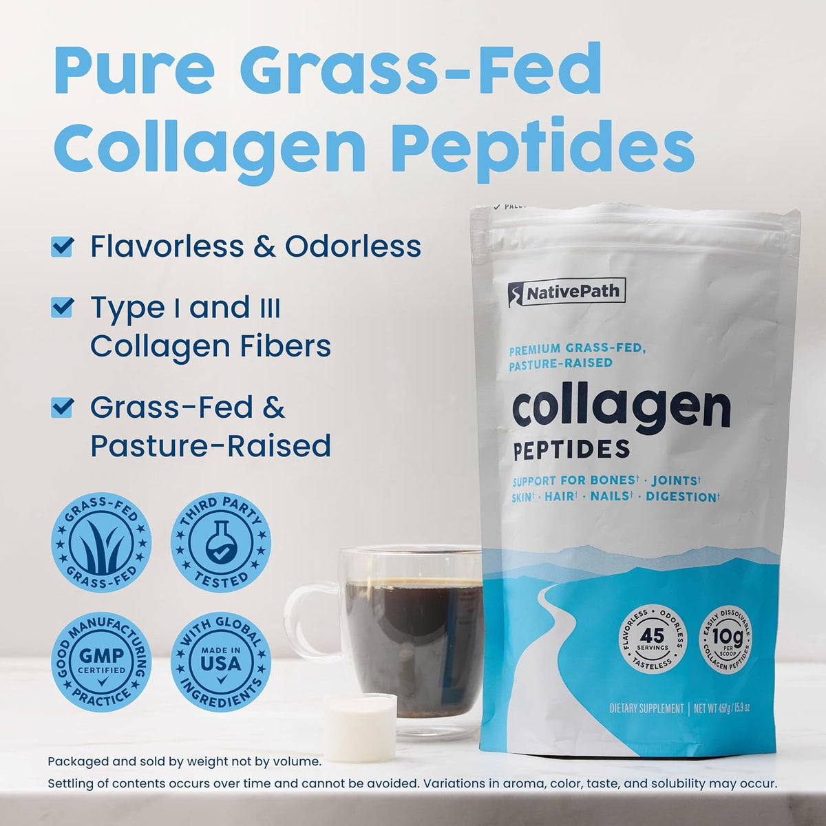 Marine collagen powder for beauty