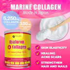 Marine collagen powder with hyaluronic acid