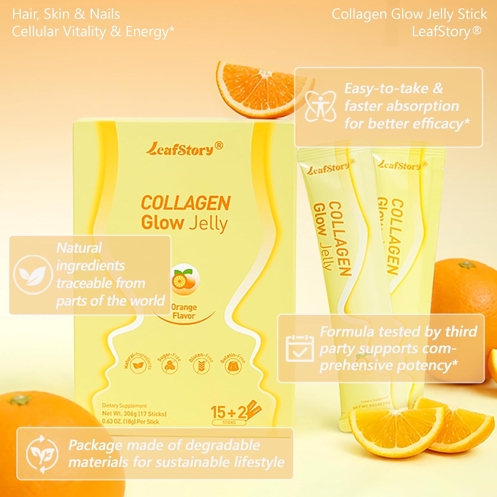 Marine collagen sticks for easy beauty