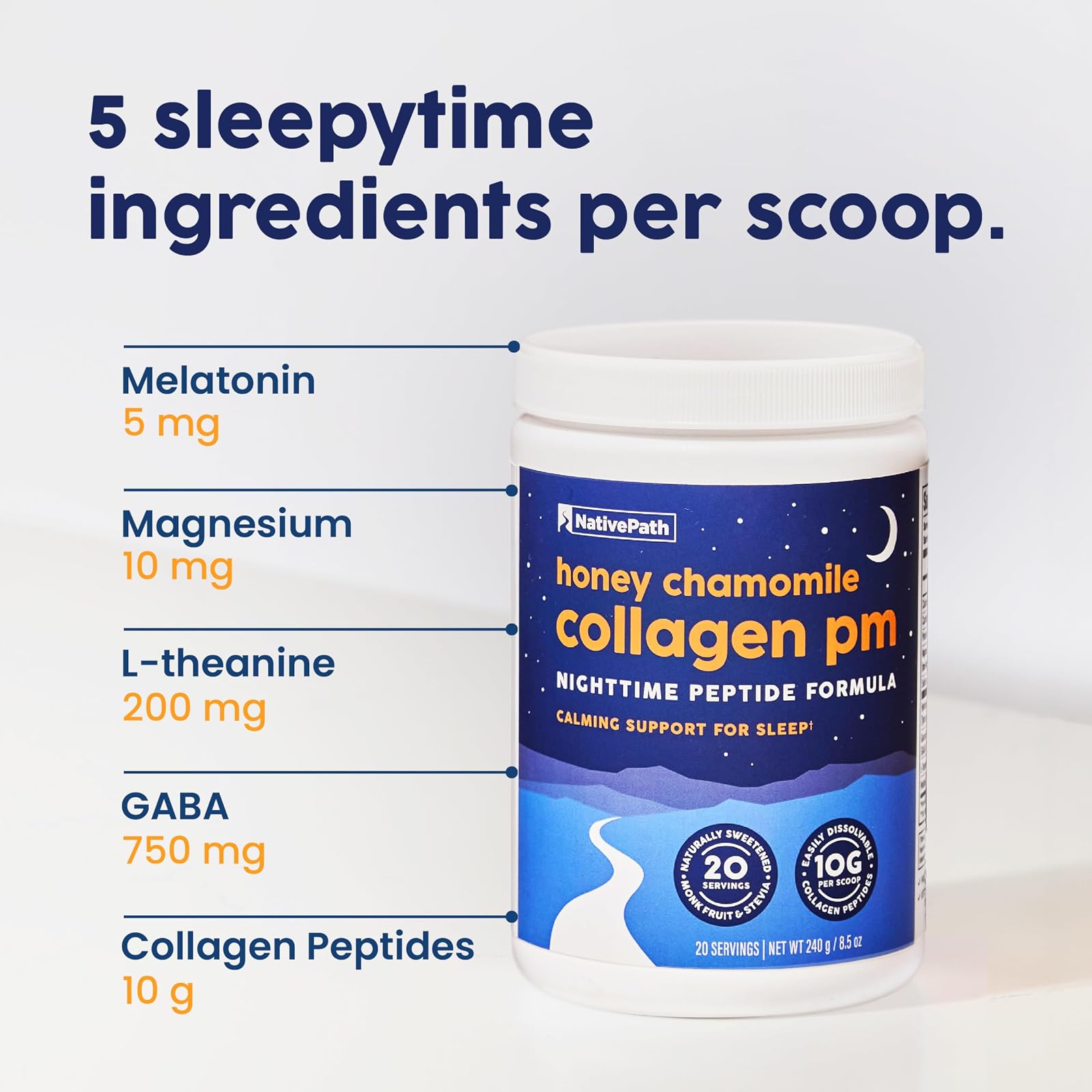 Marine collagen with melatonin benefits