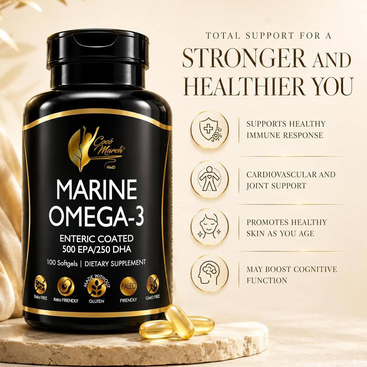 Marine omega-3 fish oil benefits