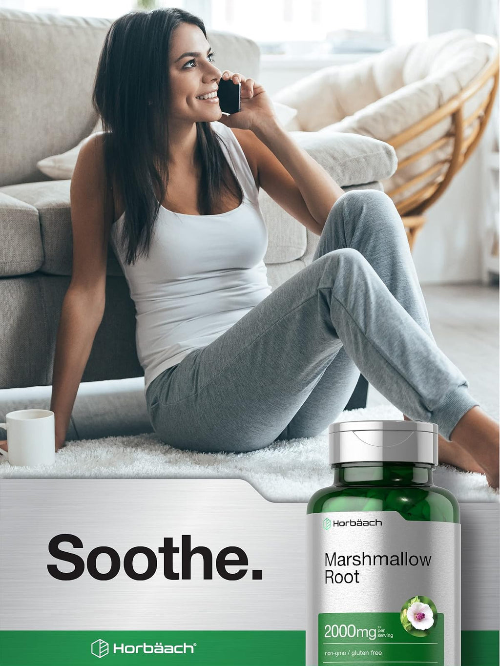 Marshmallow root capsules for respiratory health