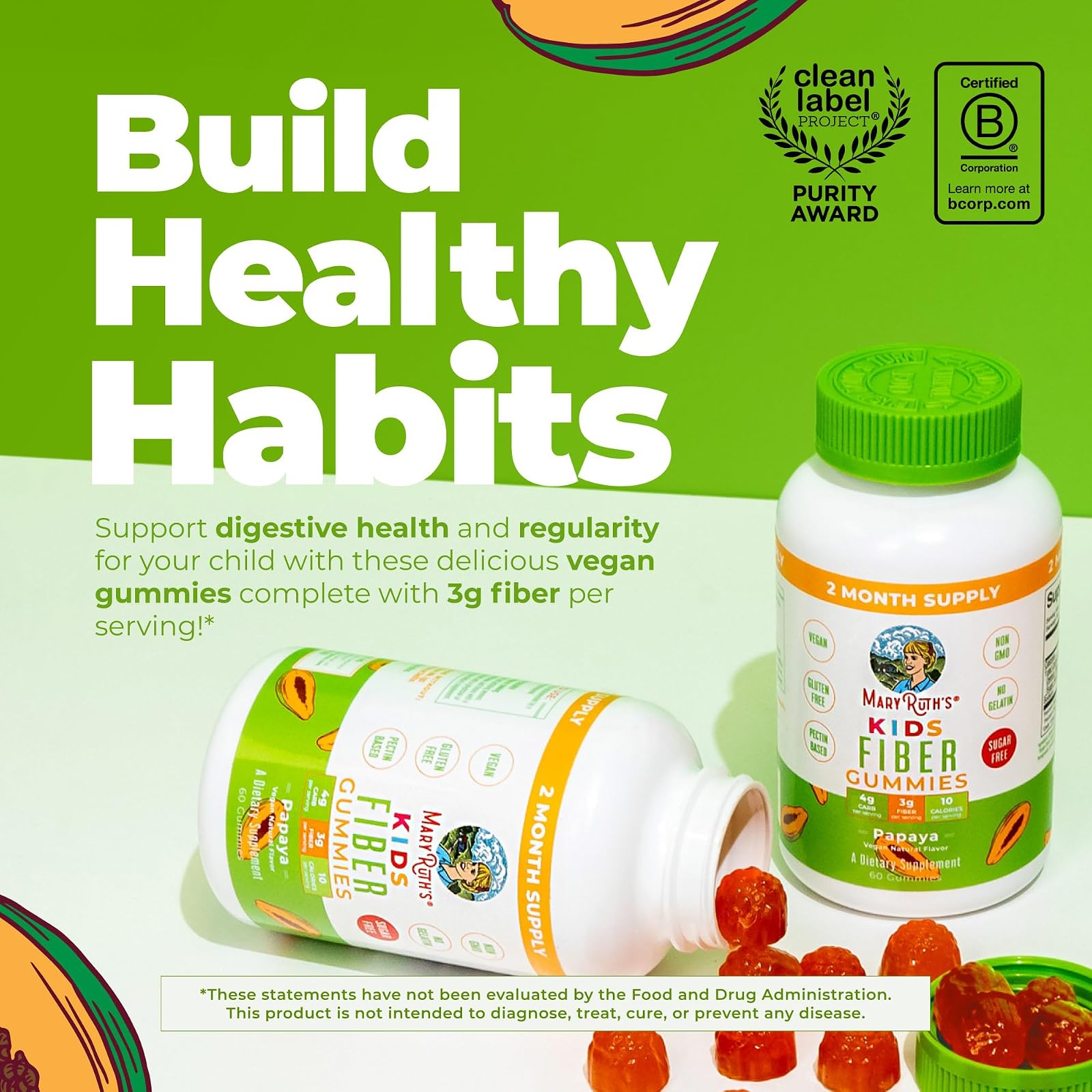 MARYRUTH'S fiber gummies with psyllium husk