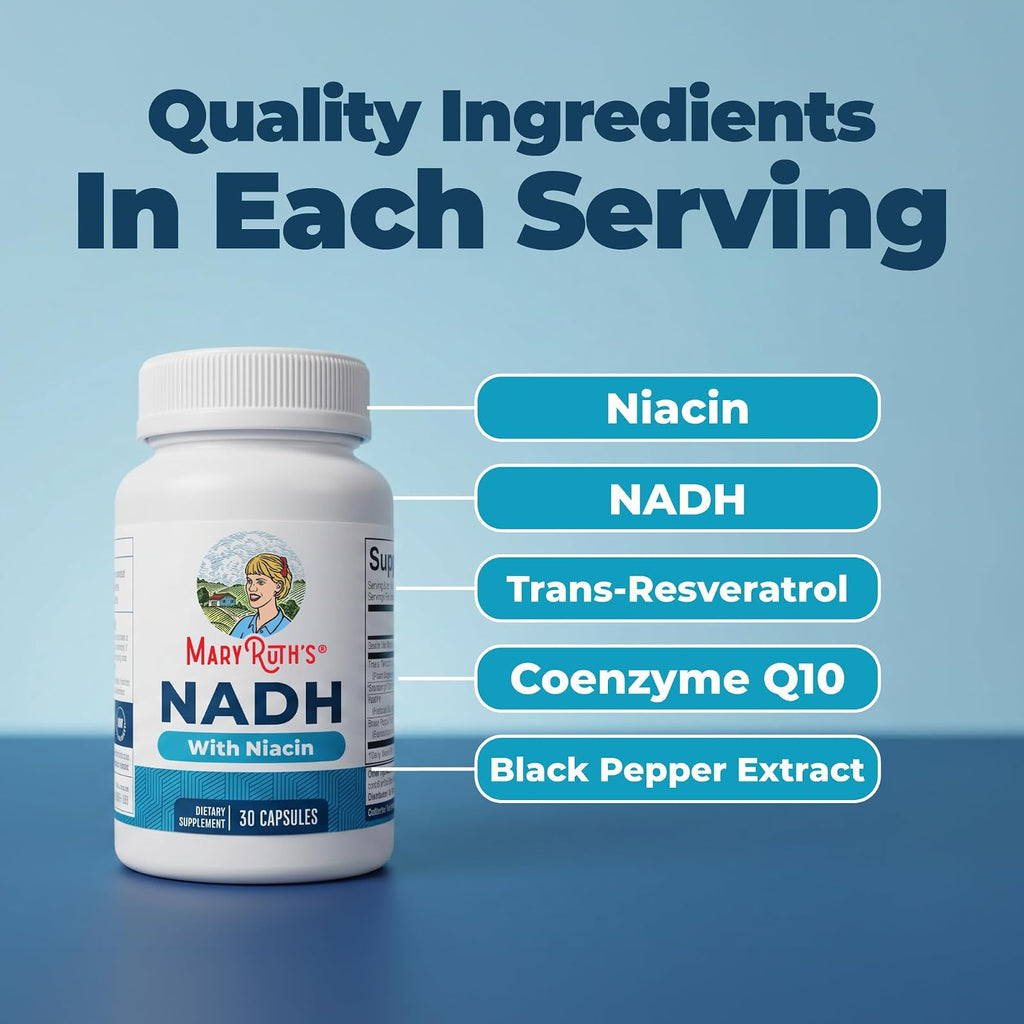 MARYRUTH'S NADH promotes cellular energy