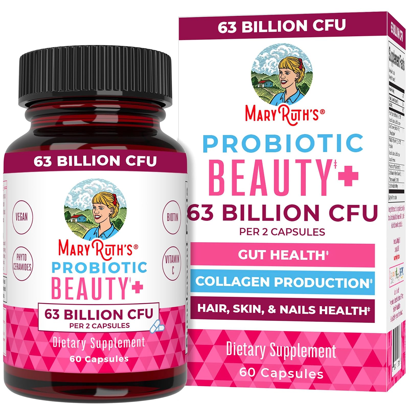 MARYRUTH'S probiotic beauty capsules for women