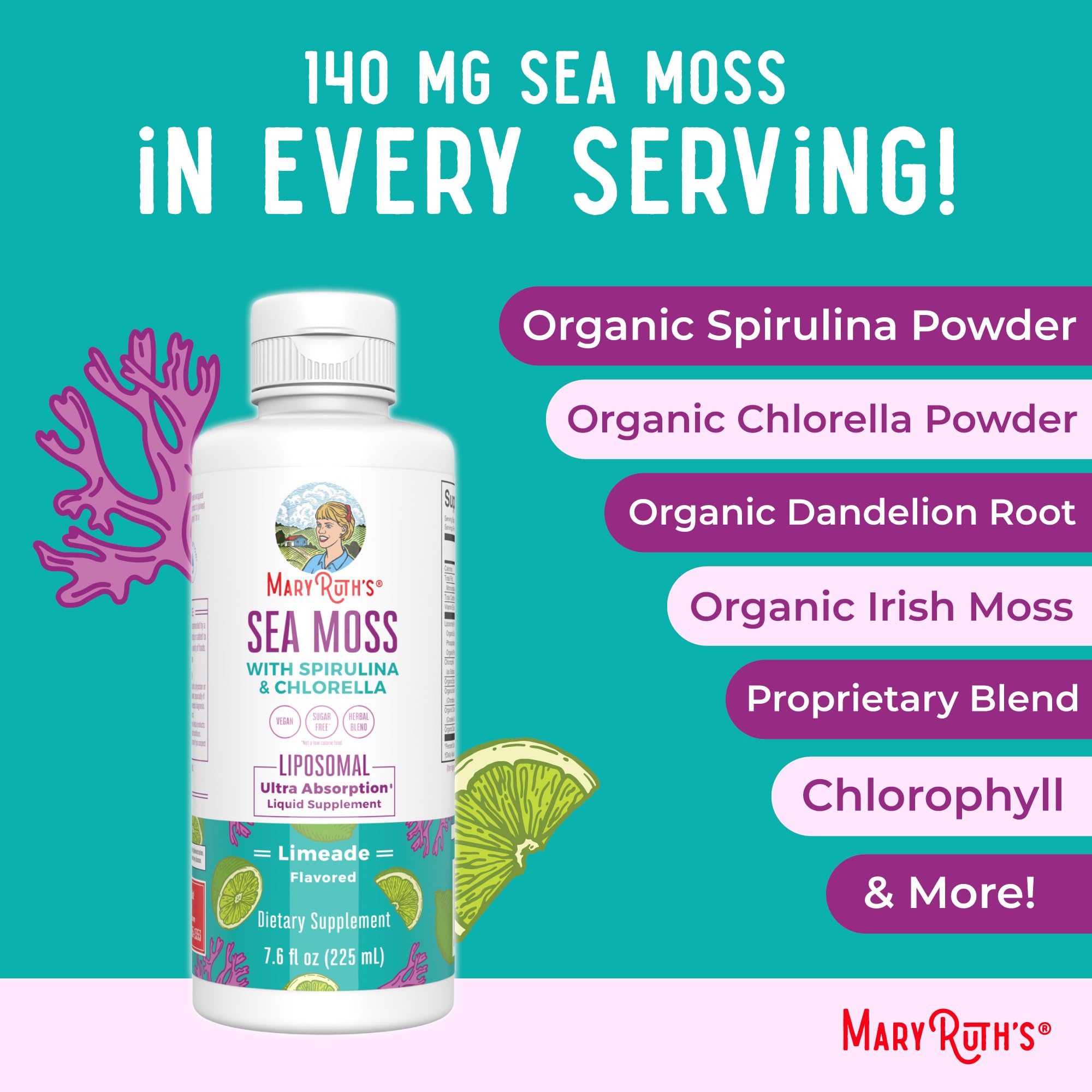 MaryRuth's spirulina and chlorella blend
