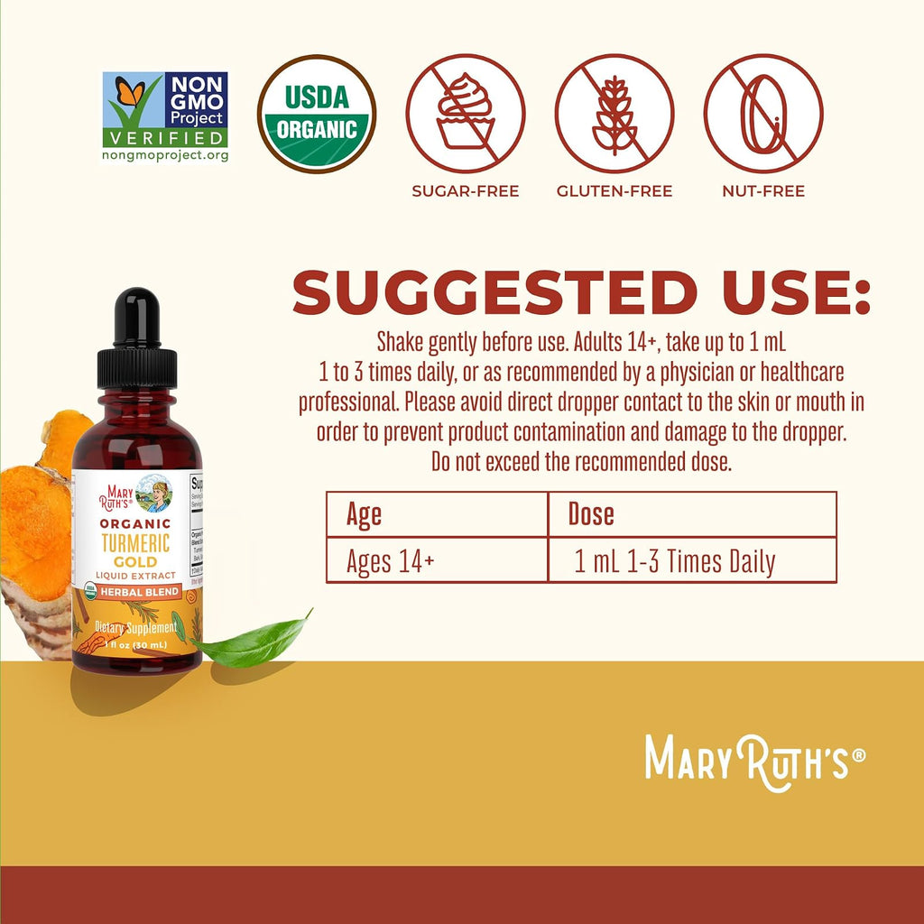 MARYRUTH'S turmeric drops for inflammation