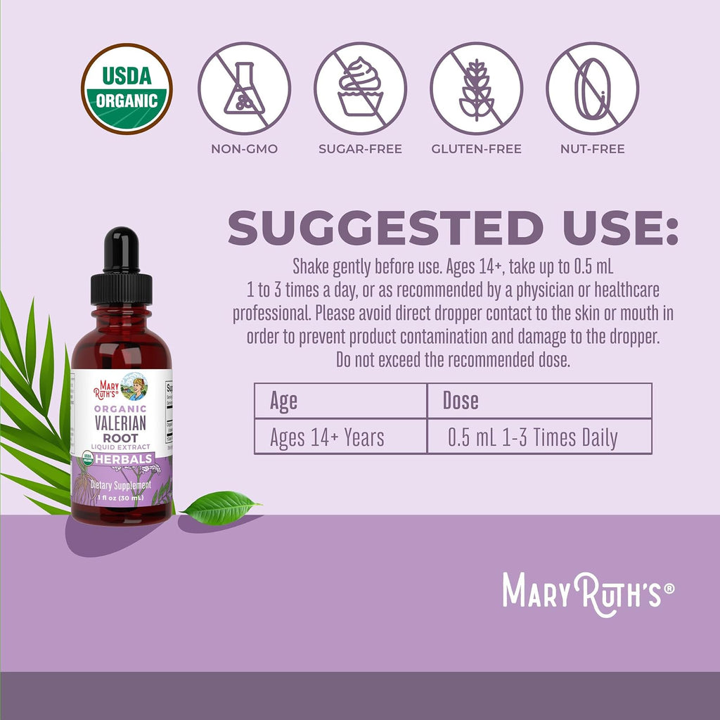 MARYRUTH'S valerian root herbal supplement
