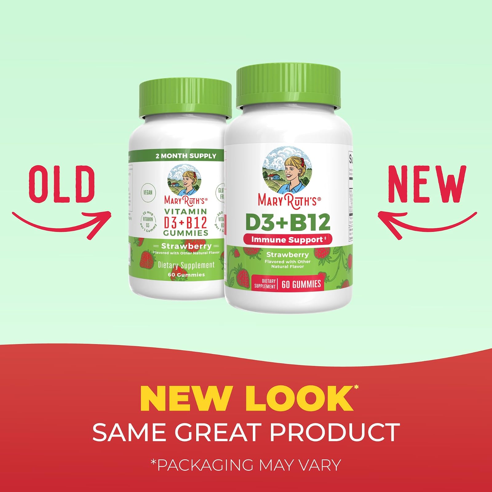 MARYRUTH'S vitamin D3 B12 support
