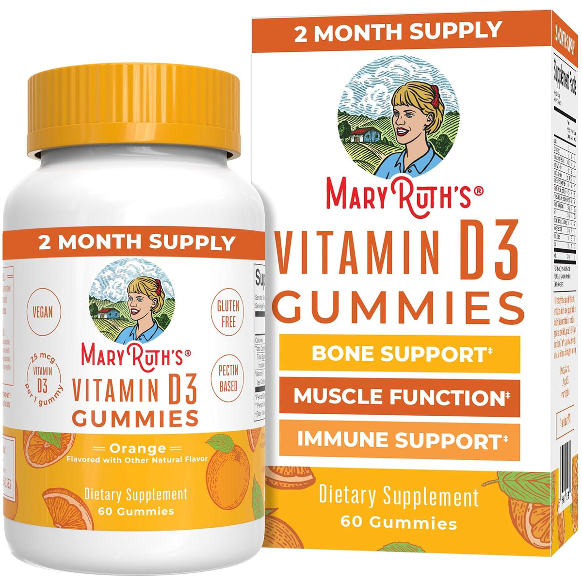 MARYRUTH'S vitamin D3 gummies for immunity