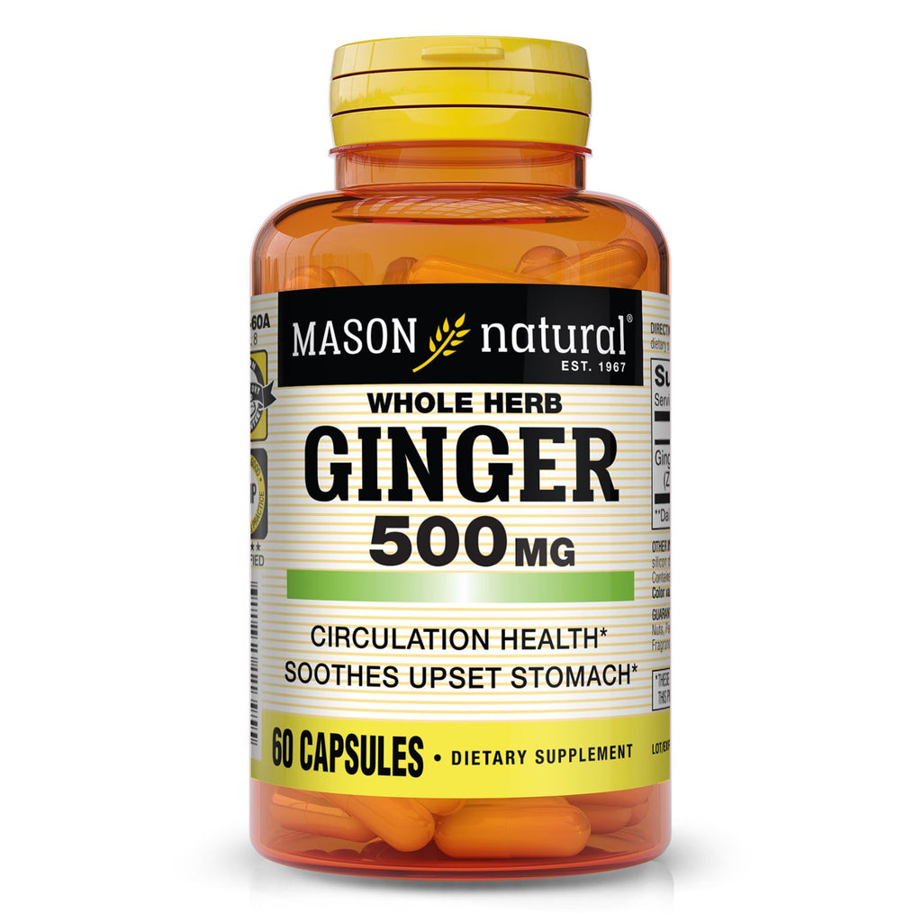 Mason ginger herbal supplement capsules