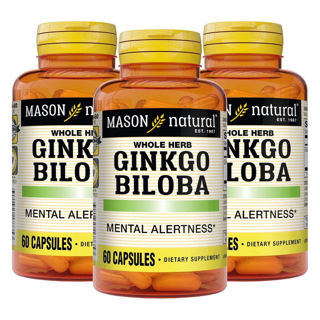 Mason Ginkgo Biloba supplement capsules