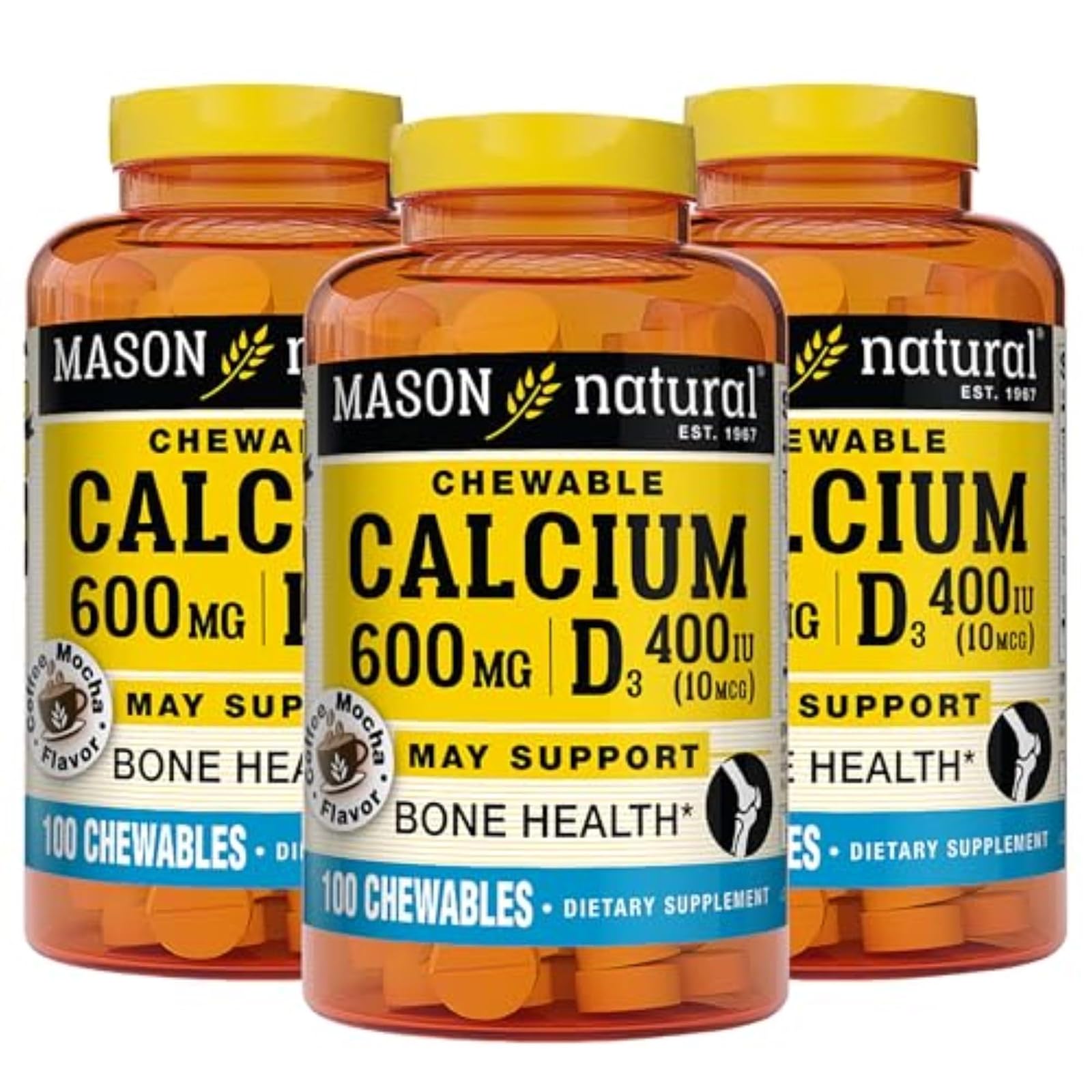 Mason Natural calcium chewables for bone health