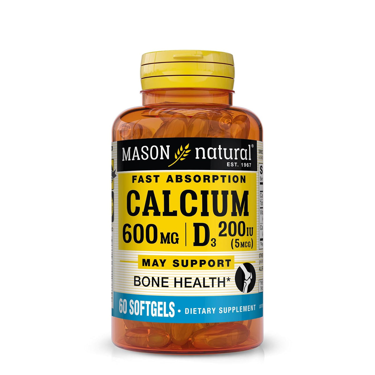 Mason Natural Calcium softgels for strong bones