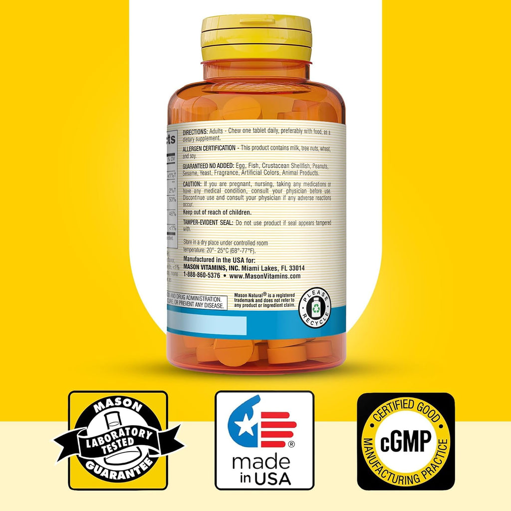 Mason Natural chewable calcium for daily wellness
