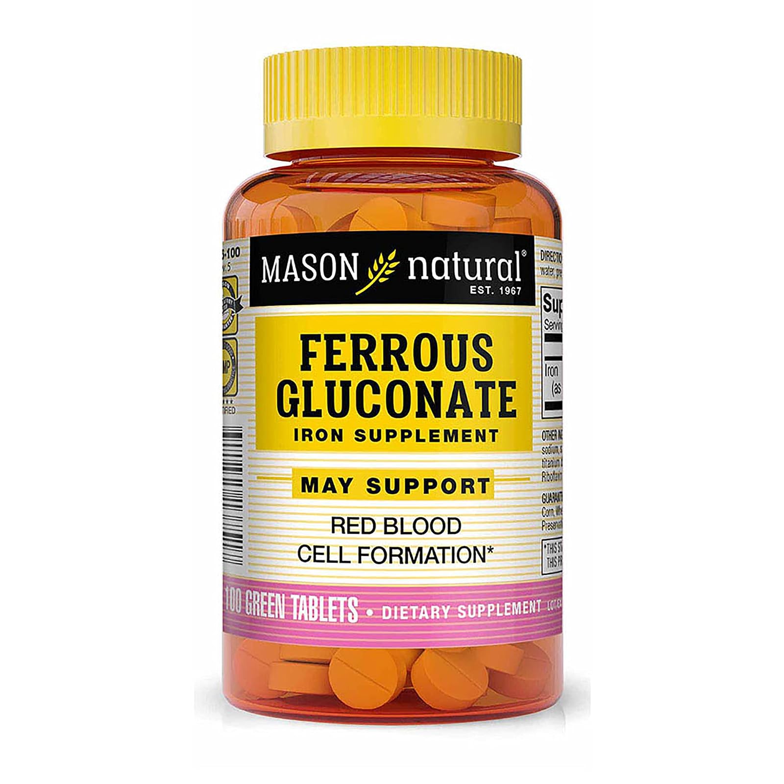 Mason Natural iron supplement tablets