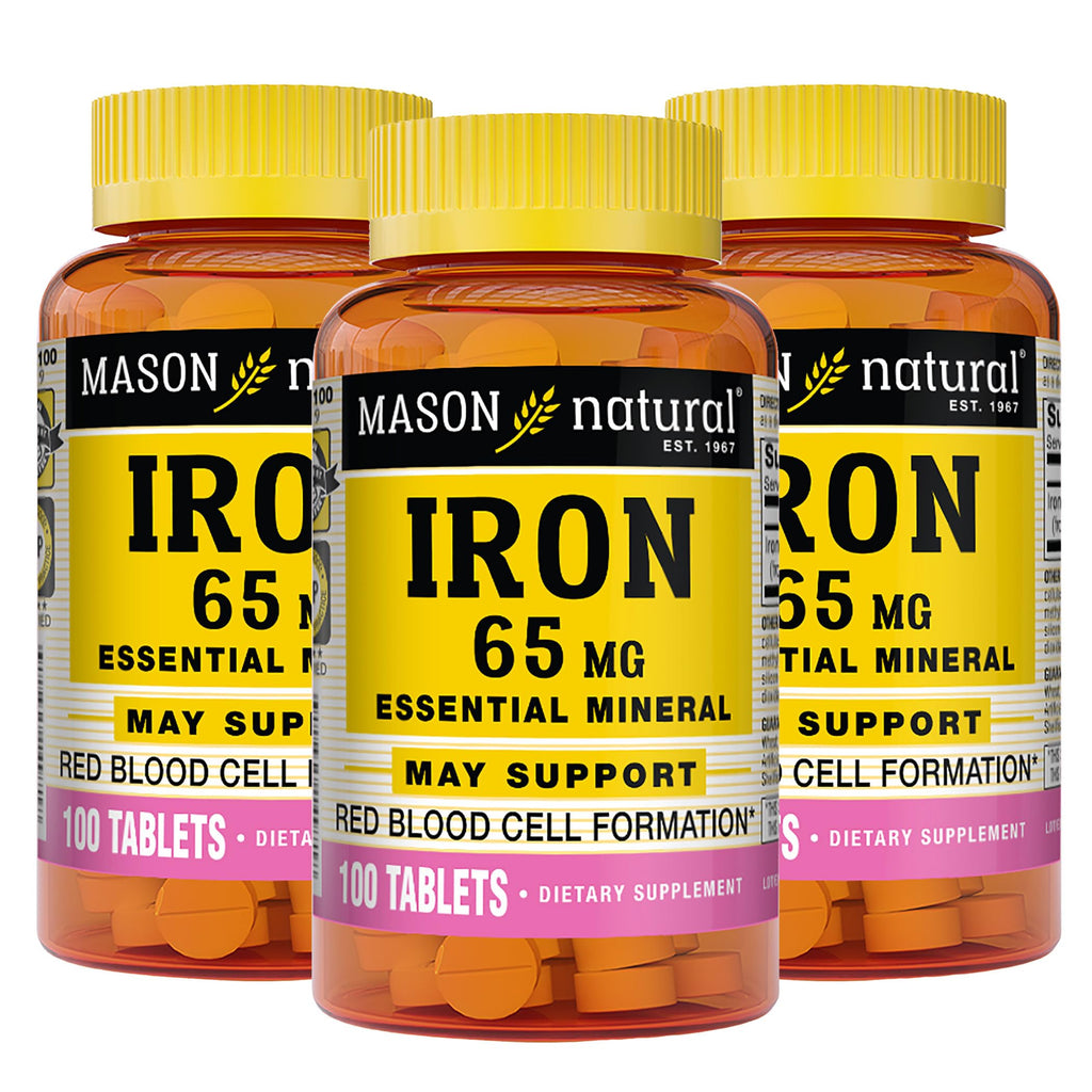 Mason Natural iron supplement tablets