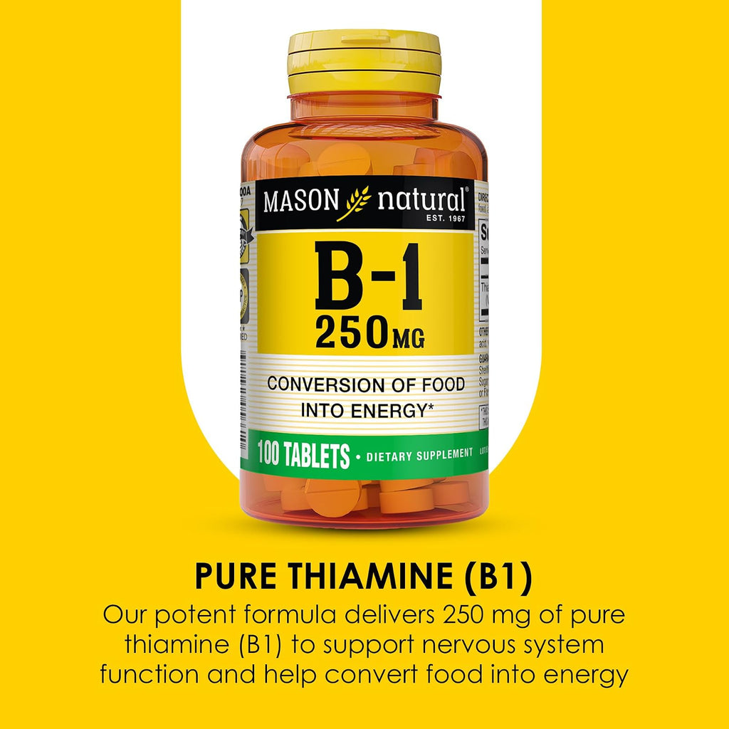 Mason Natural thiamine 250 mg supplement