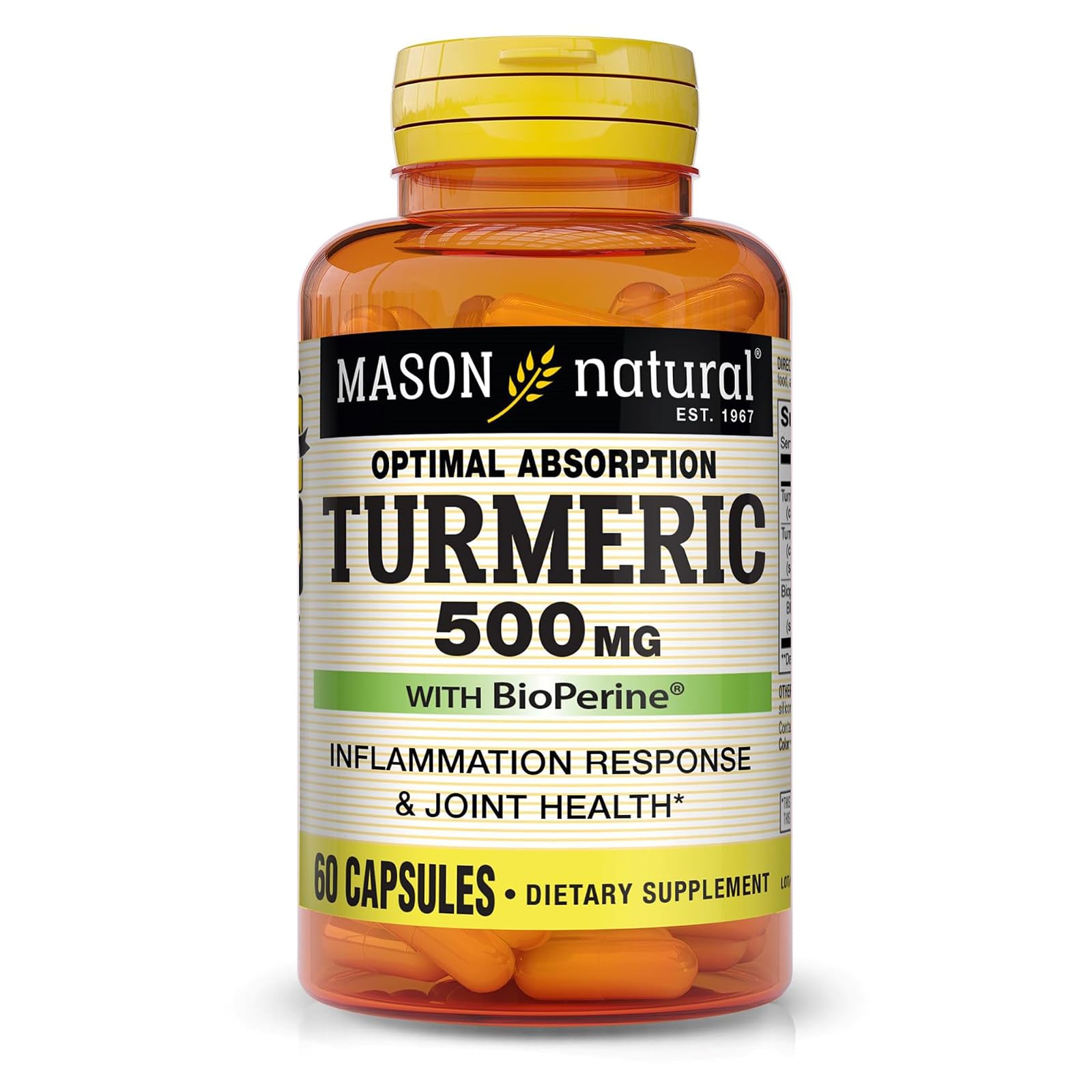Mason Natural turmeric capsules for wellness