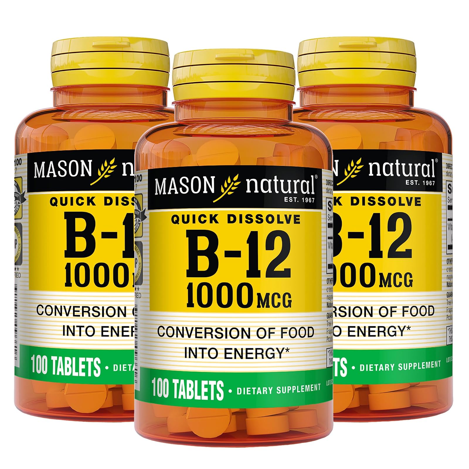 Mason Natural vitamin B12 quick dissolve