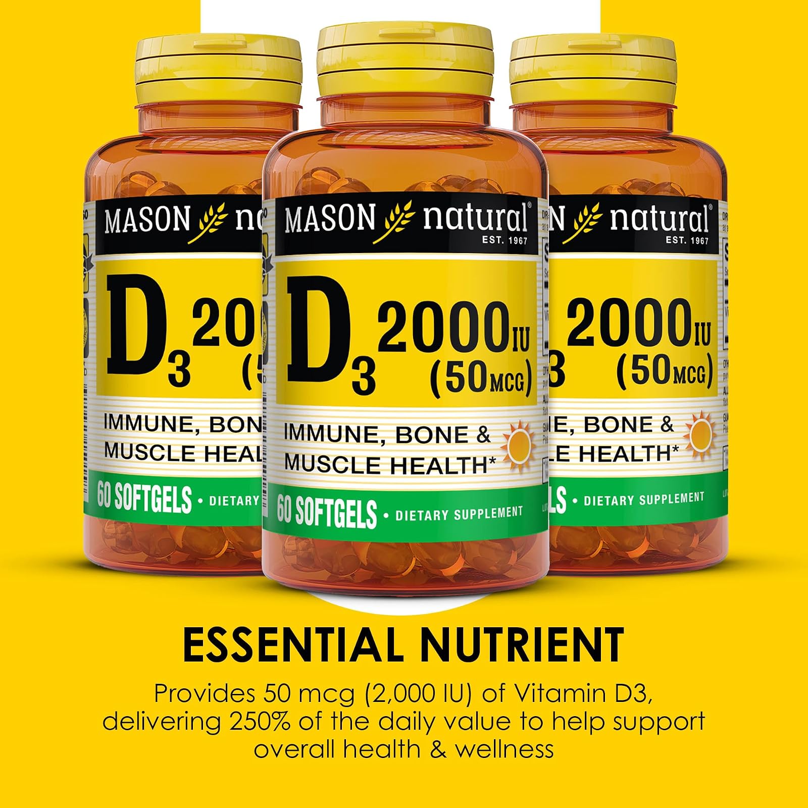Mason Natural vitamin D for immunity