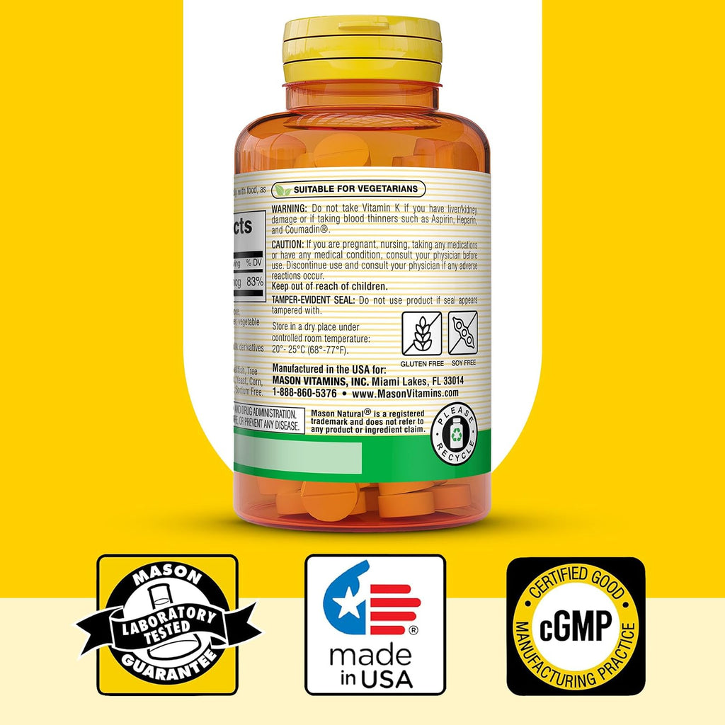 Mason Natural vitamin K for immune support