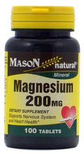Mason Vitamins Magnesium 200 mg tablets for relaxation