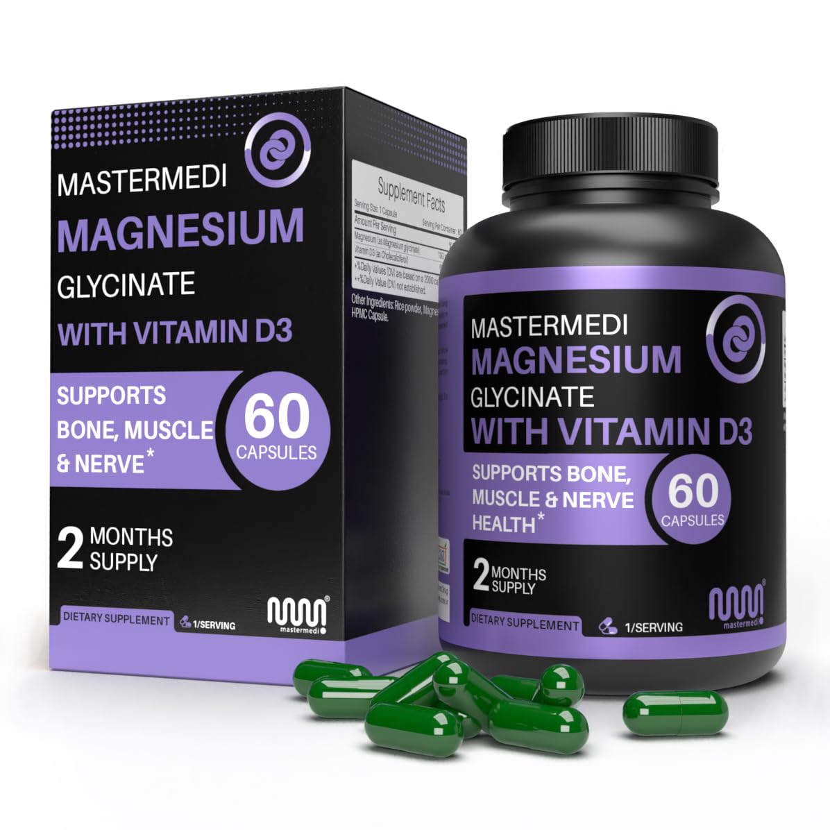 MasterMedi magnesium glycinate capsules for relaxation