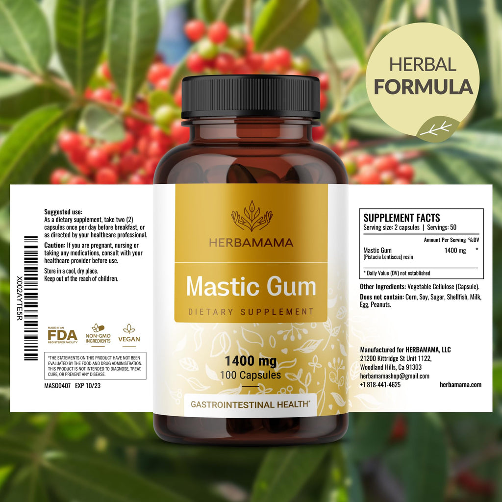 mastic gum capsules for bloating relief