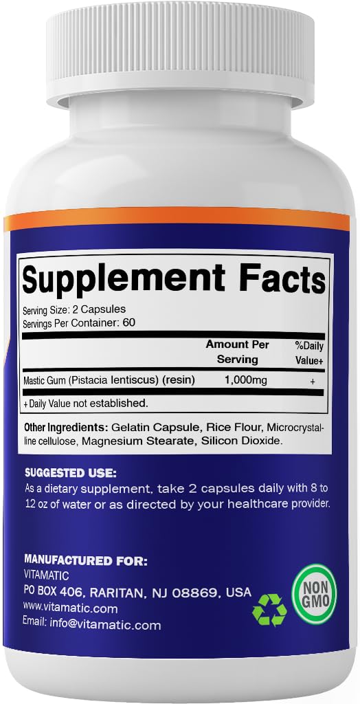 Mastic Gum capsules for vitality