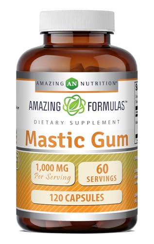 Mastic gum supplement for digestion