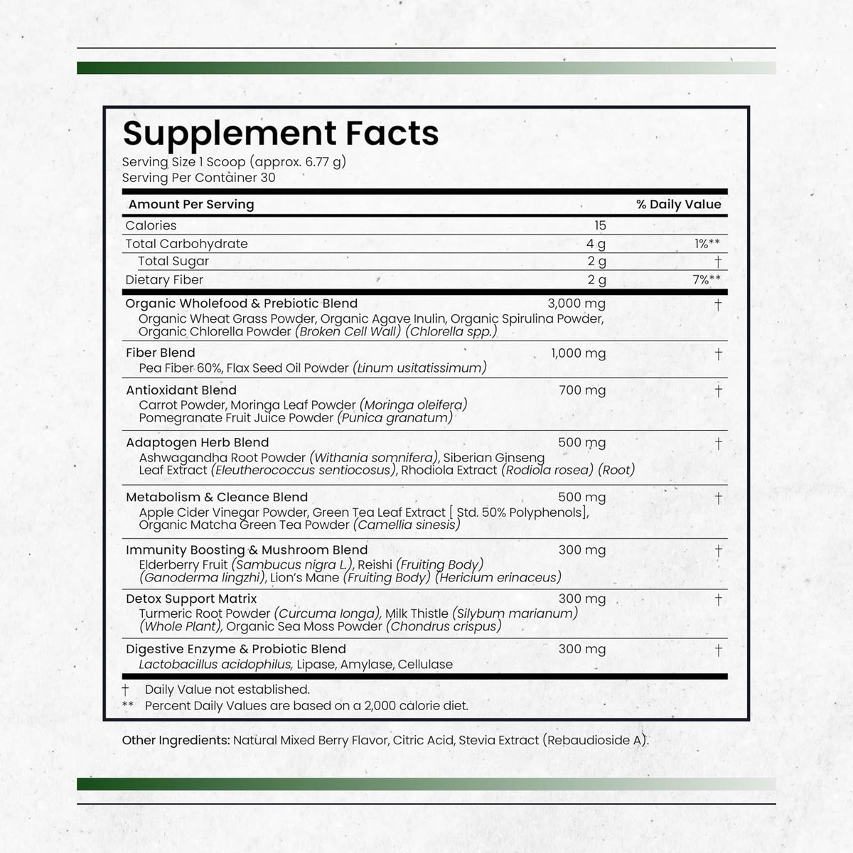 matcha flavor superfood greens powder
