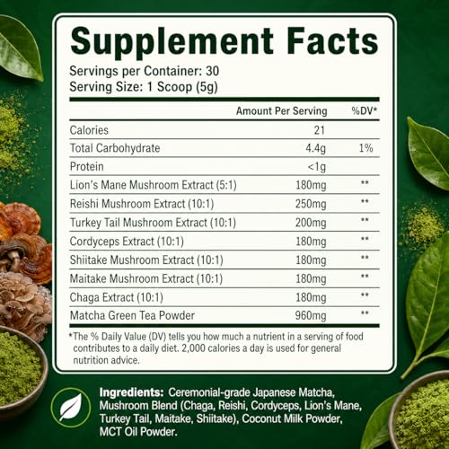 Matcha powder for a refreshing drink