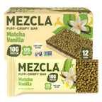 matcha vanilla puff crispy bars