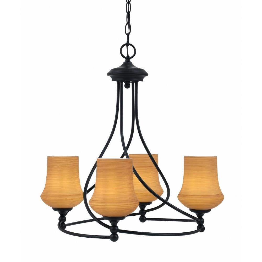 matte black chandelier for dining