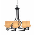 matte black uplight chandelier
