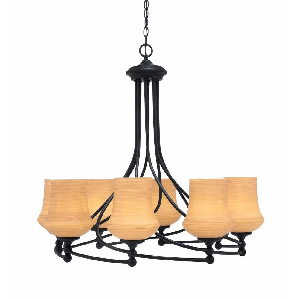 matte black uplight chandelier