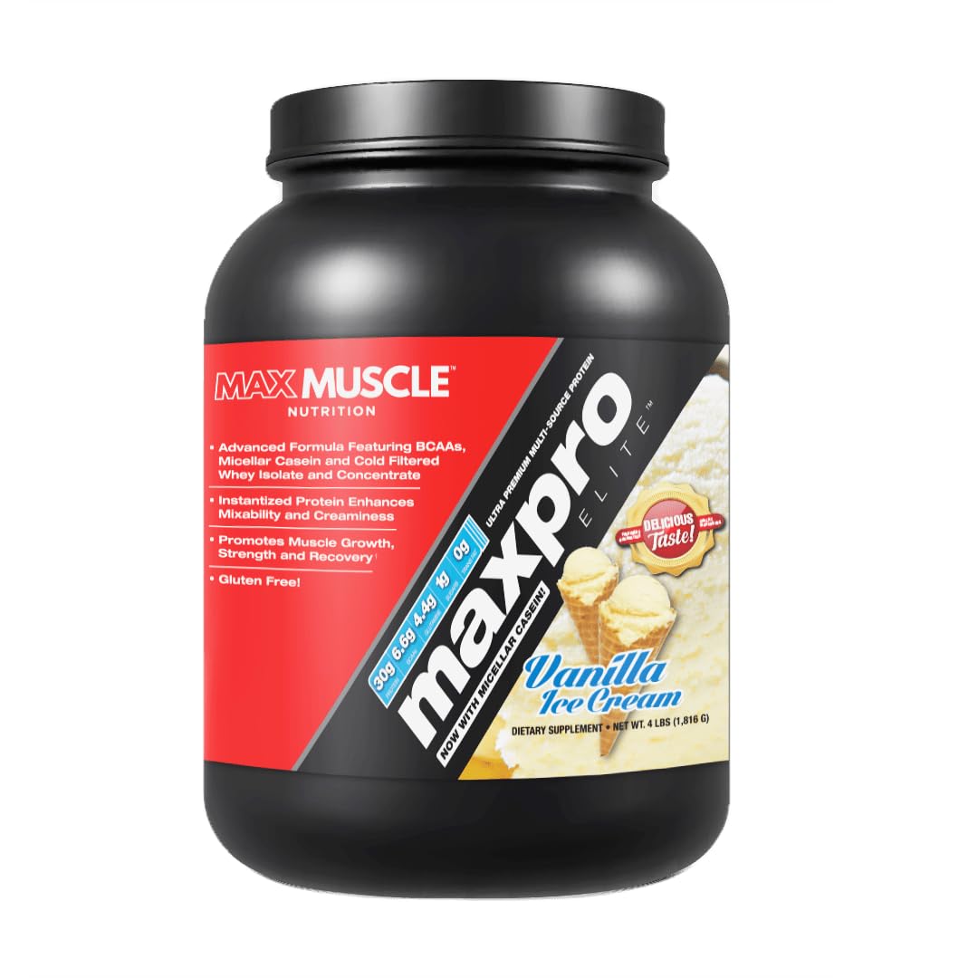 Max Muscle whey protein vanilla ice cream