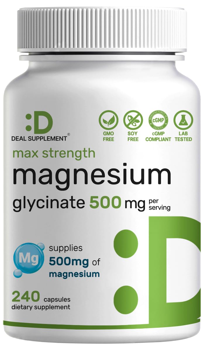 Max Strength magnesium glycinate capsules