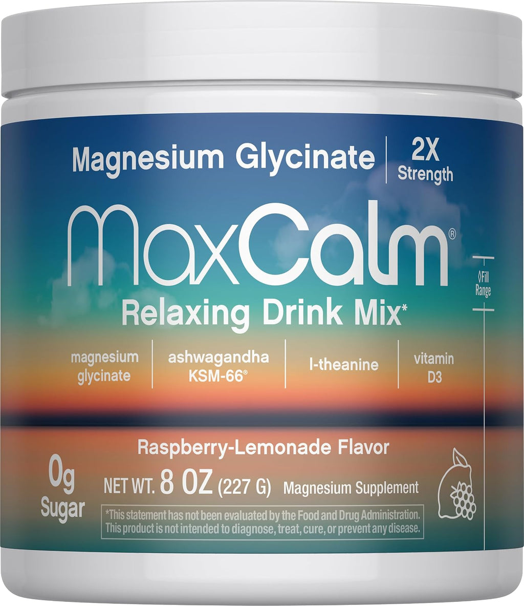 MaxCalm magnesium drink mix powder