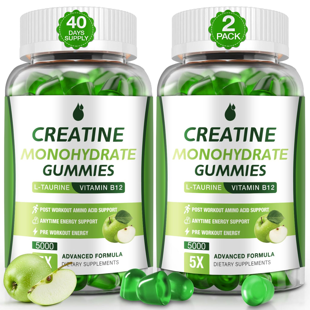 MaxHemp creatine gummies green apple