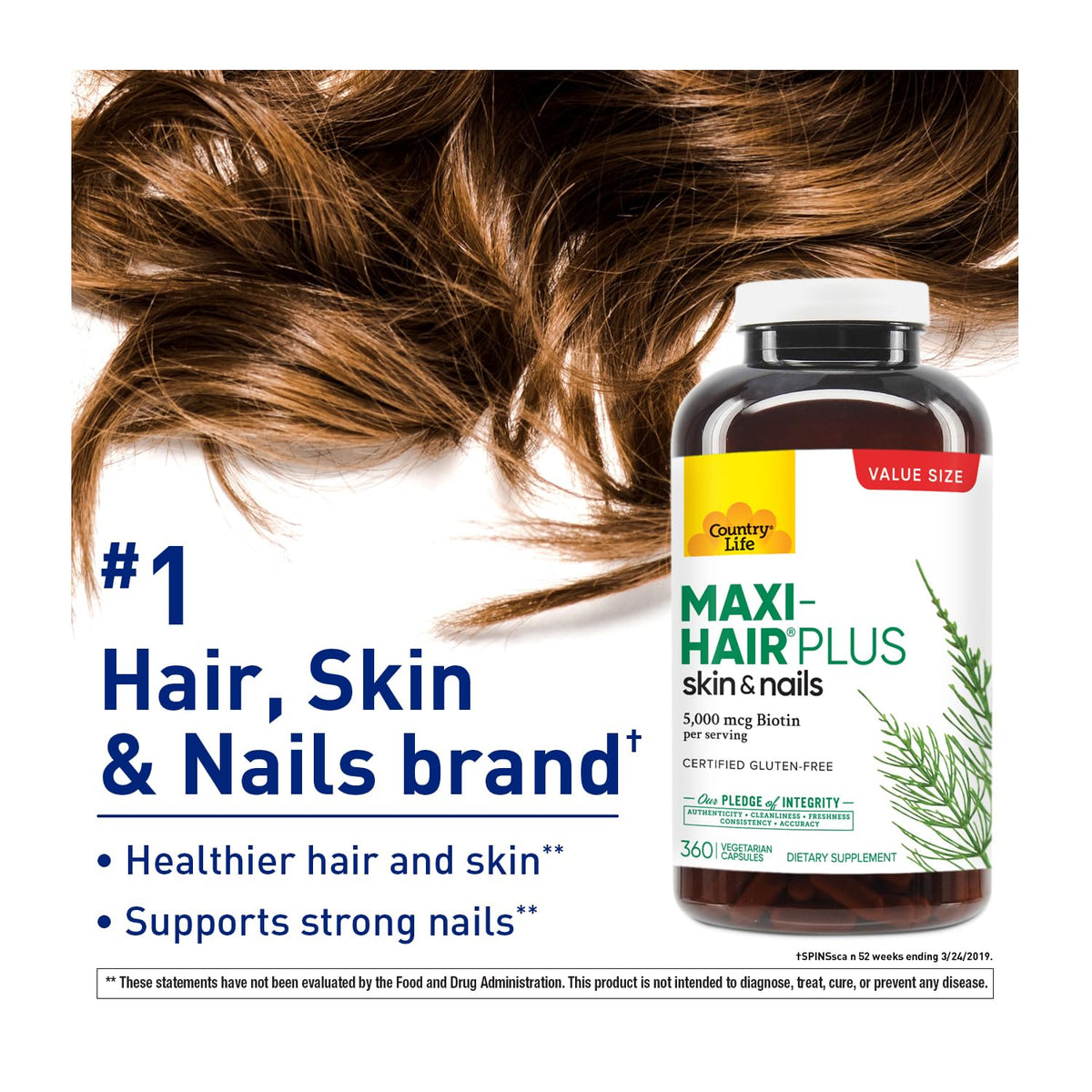 Maxi-Hair Plus 5000 mcg vegetarian capsules