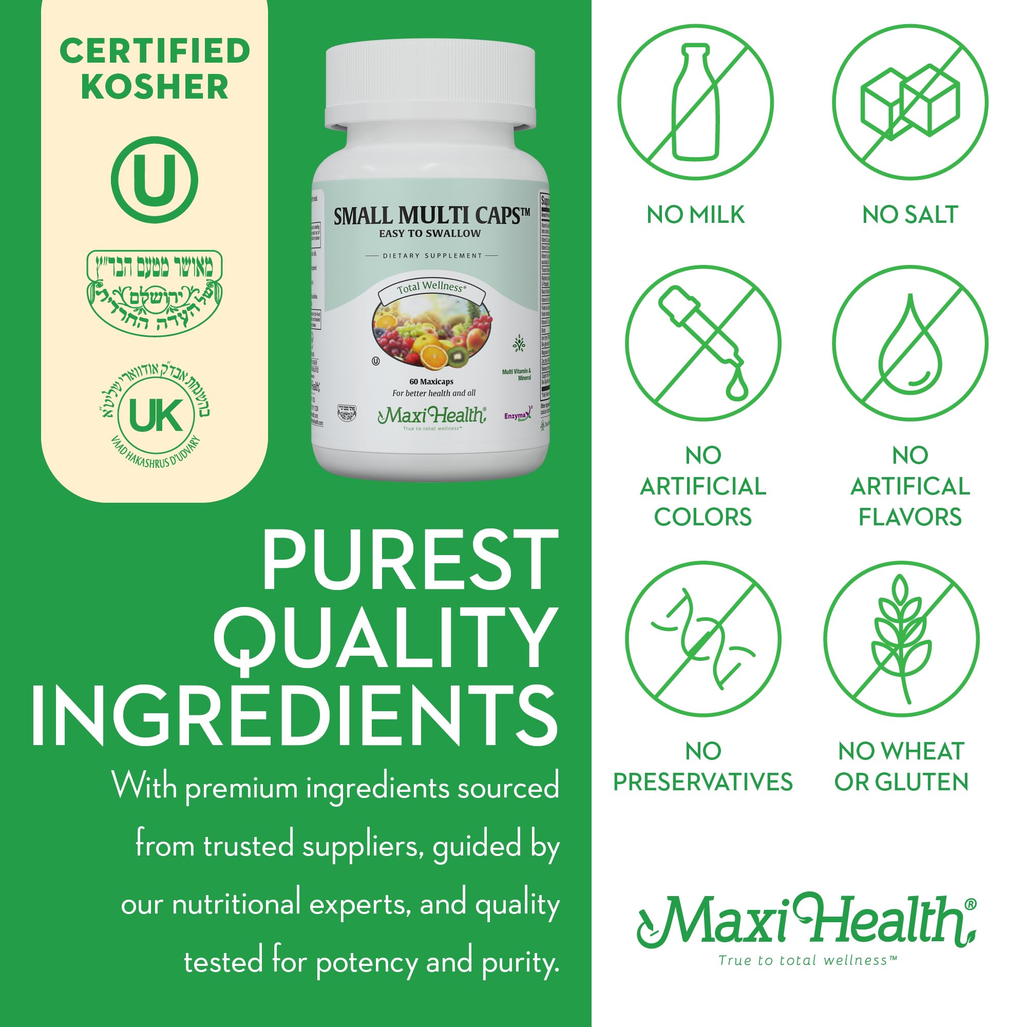 Maxi Health blended vitamin & mineral supplements for energy
