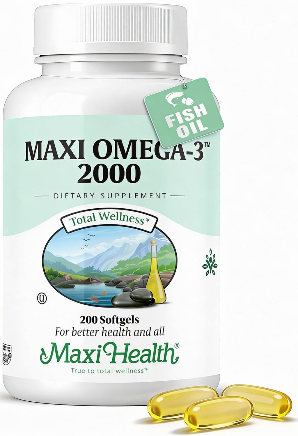 Maxi Health fish oil softgels